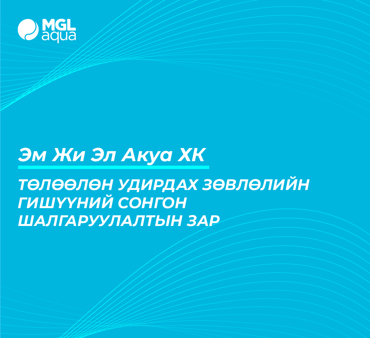 Төлөөлөн Удирдах Зөвлөлийн Гишүүний сонгон шалгаруулалтын зар | MGL Aqua